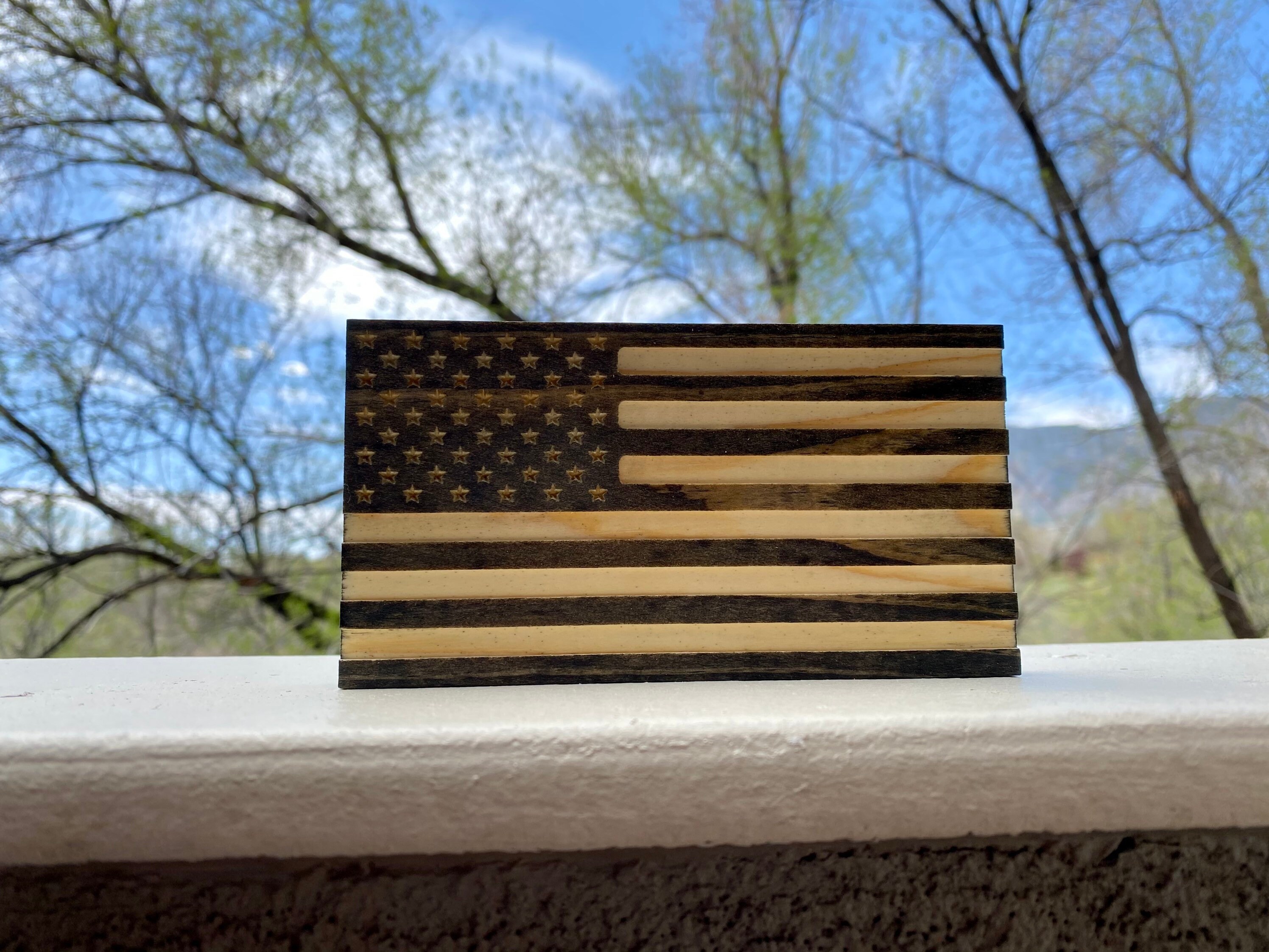 Small Hanging Wooden Flag - Etsy