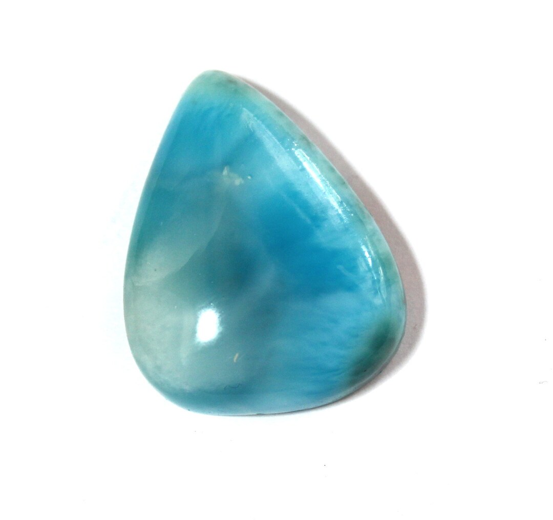 Huge Excellent Natural Deep Volcanic Blue Larimar Cabochon 39x30x11mm ...