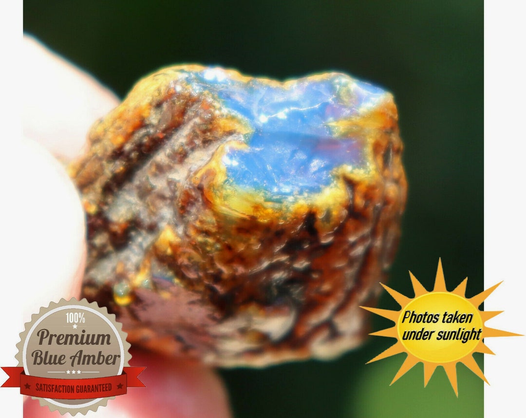 Splendid Natural Dominican Clear Sky Blue Amber Rough Specimen 34mm 6g - Etsy
