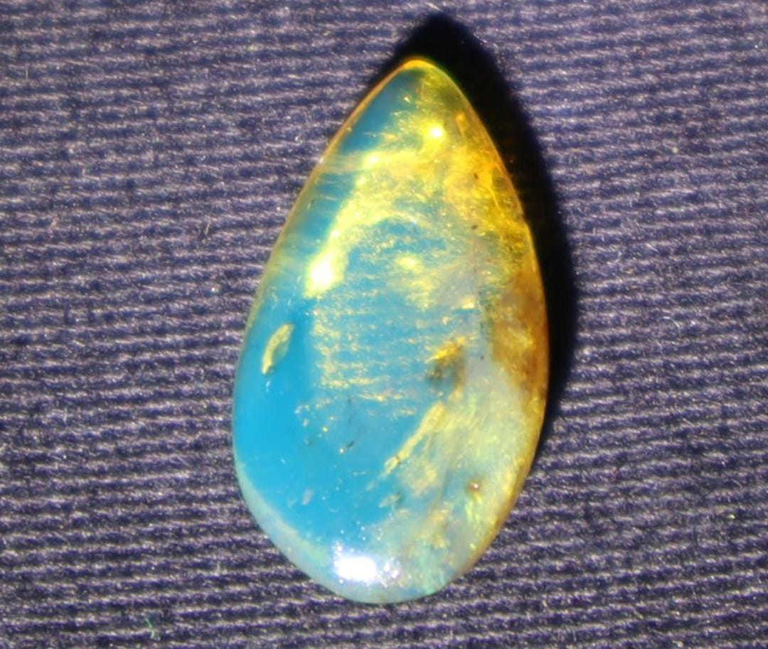 Prettily Natural Dominican Clear Sky Blue Amber Polished Stone 20mm - Etsy
