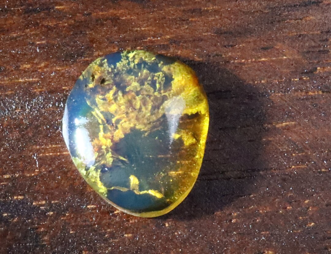 Rarest Natural Dominican Clear Deep Blue Amber Polished Stone - Etsy