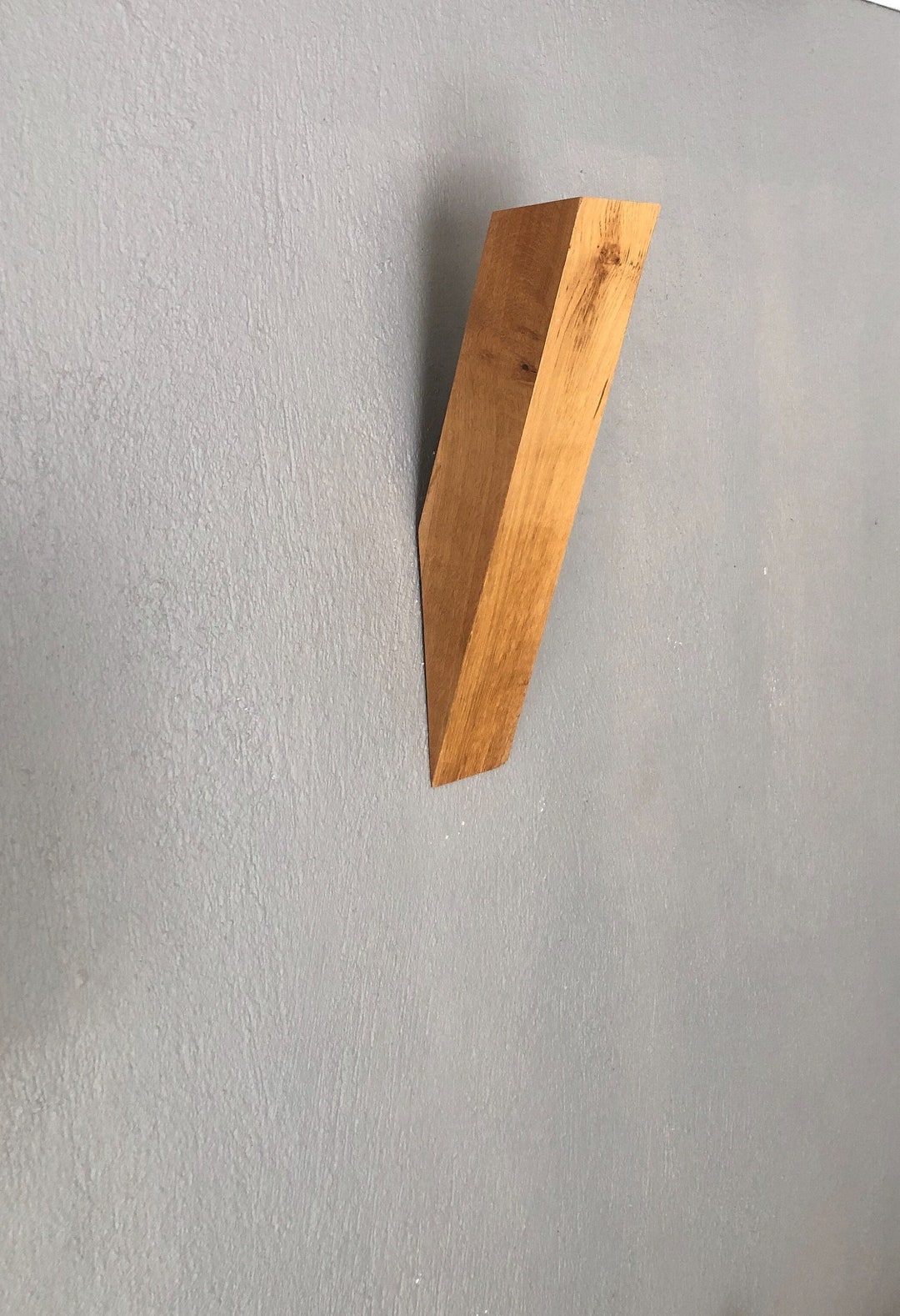 Wood Wall Torch, Easy to Hang Elegant Wall Lamp From Oak Tree - Etsy