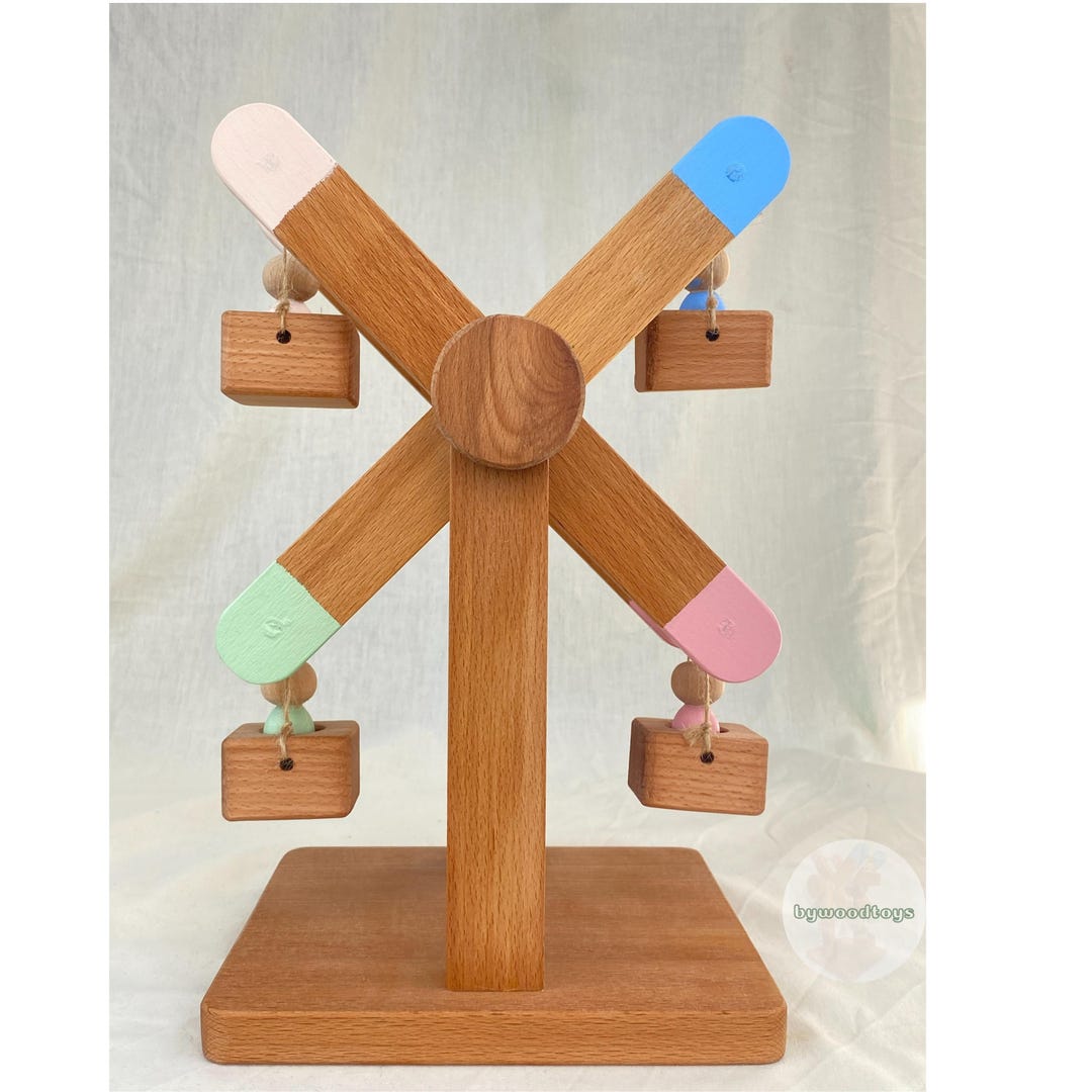 Wooden Ferris Wheel Toy, Peg Dolls, Montessori Sensory Toddler Toys ...