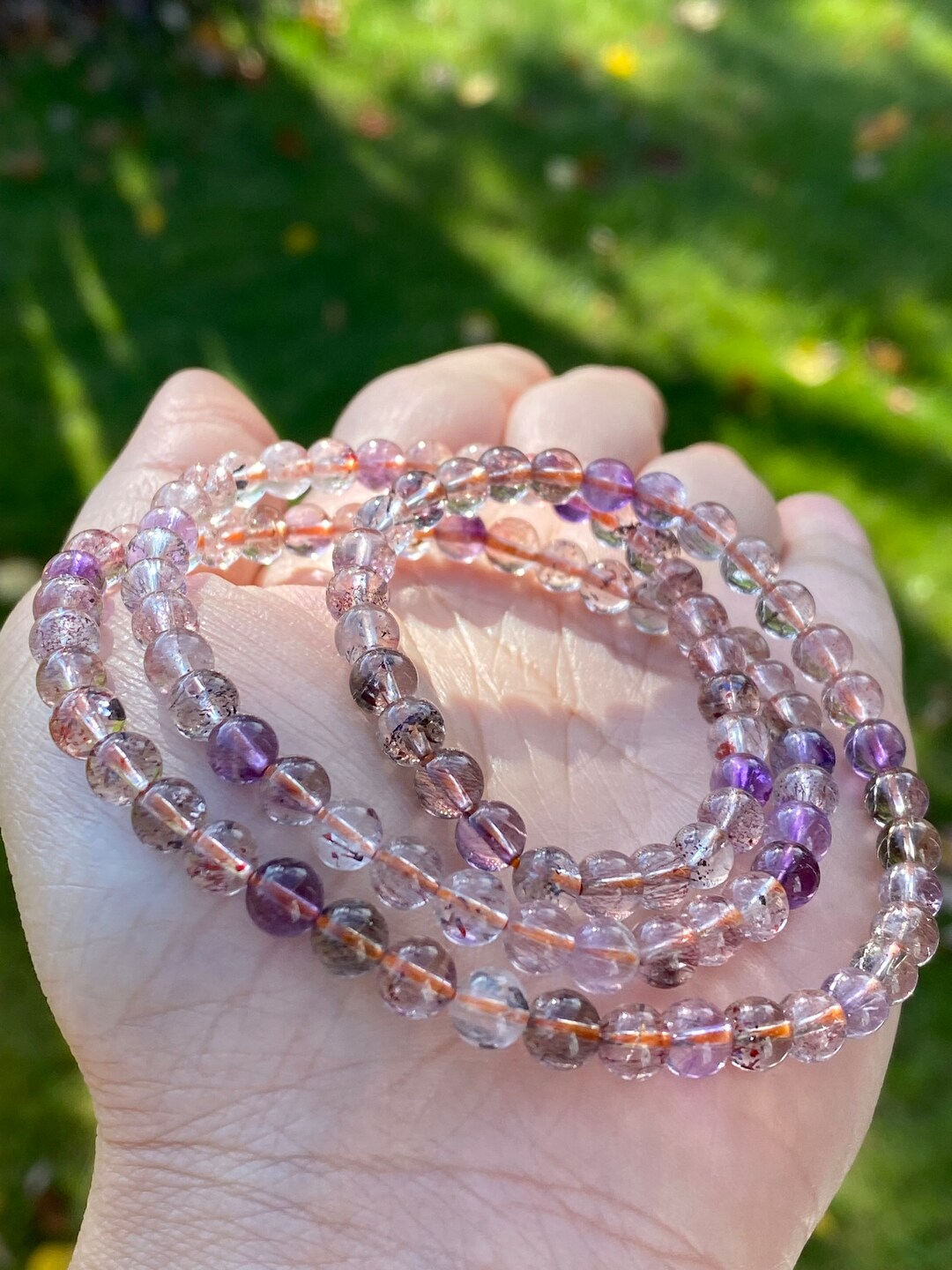 Super Seven Multicolored Bracelet Bead 5.5-5.7MM, Genuine Natural ...
