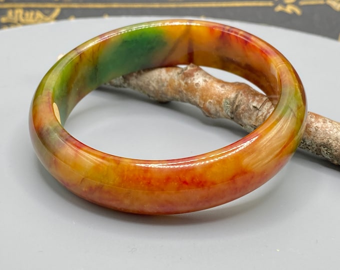 Jade Gemstone Bangle Bracelet, Jade Bangle, Very Nice Cut (inner ...
