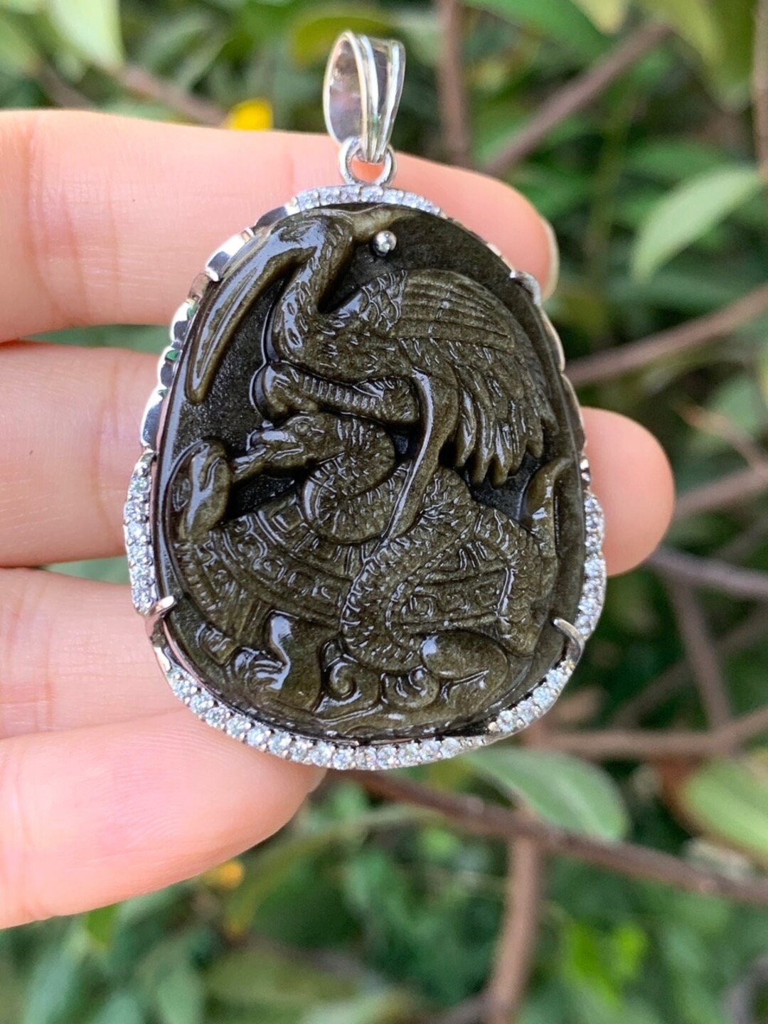 Obsidian Natural Gemstone Hand Carved Turtle, Snake, Flamingo Symbol ...