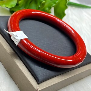 Natural Red Coral Bangle, Natural Coral Hand Made Varnish Coated, Coral ...