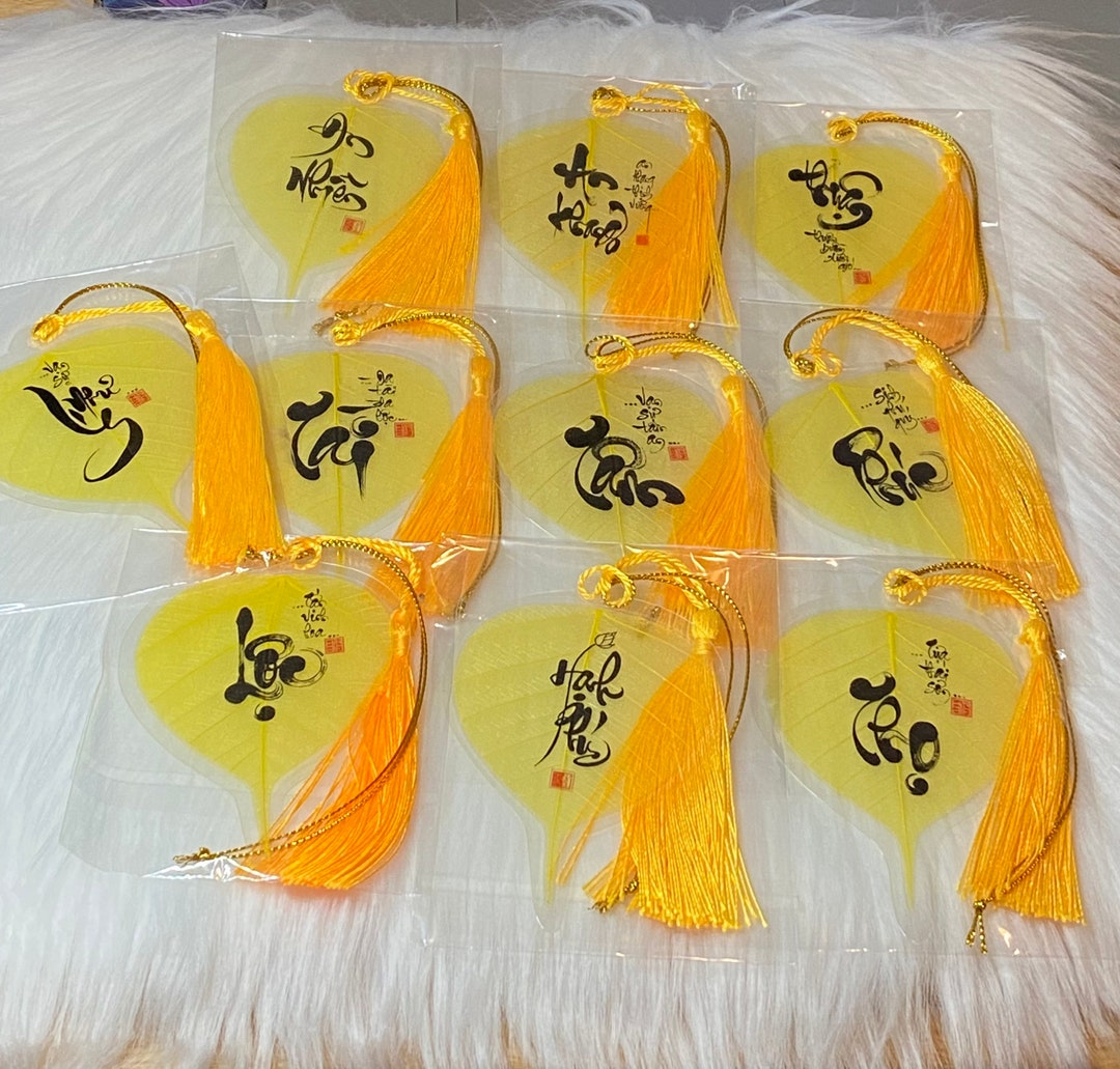 Bodhi Leaf, Vietnamese Wishes for Lunar New Year Ornament|bookmark ...