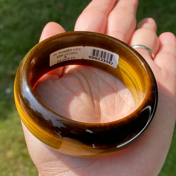 Tigers Eye Bangle Bracelet - Etsy