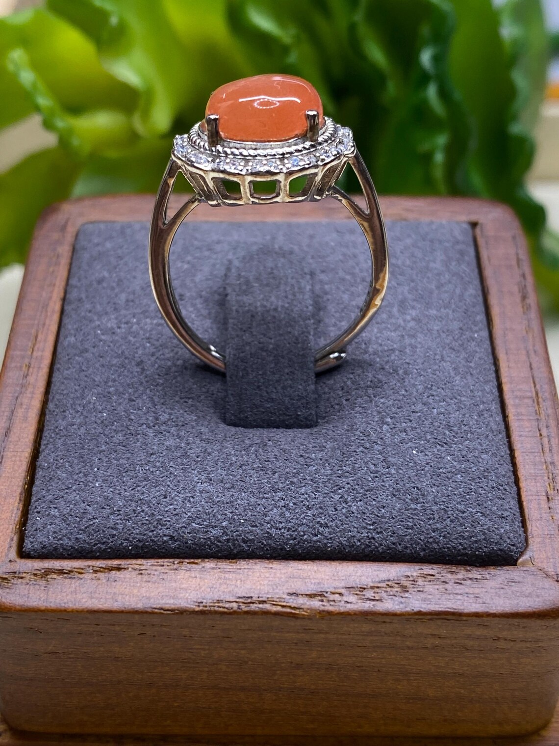 Nanhong Agate Ring Handmade, Elegant Design, Gift for Her (adjustable ...