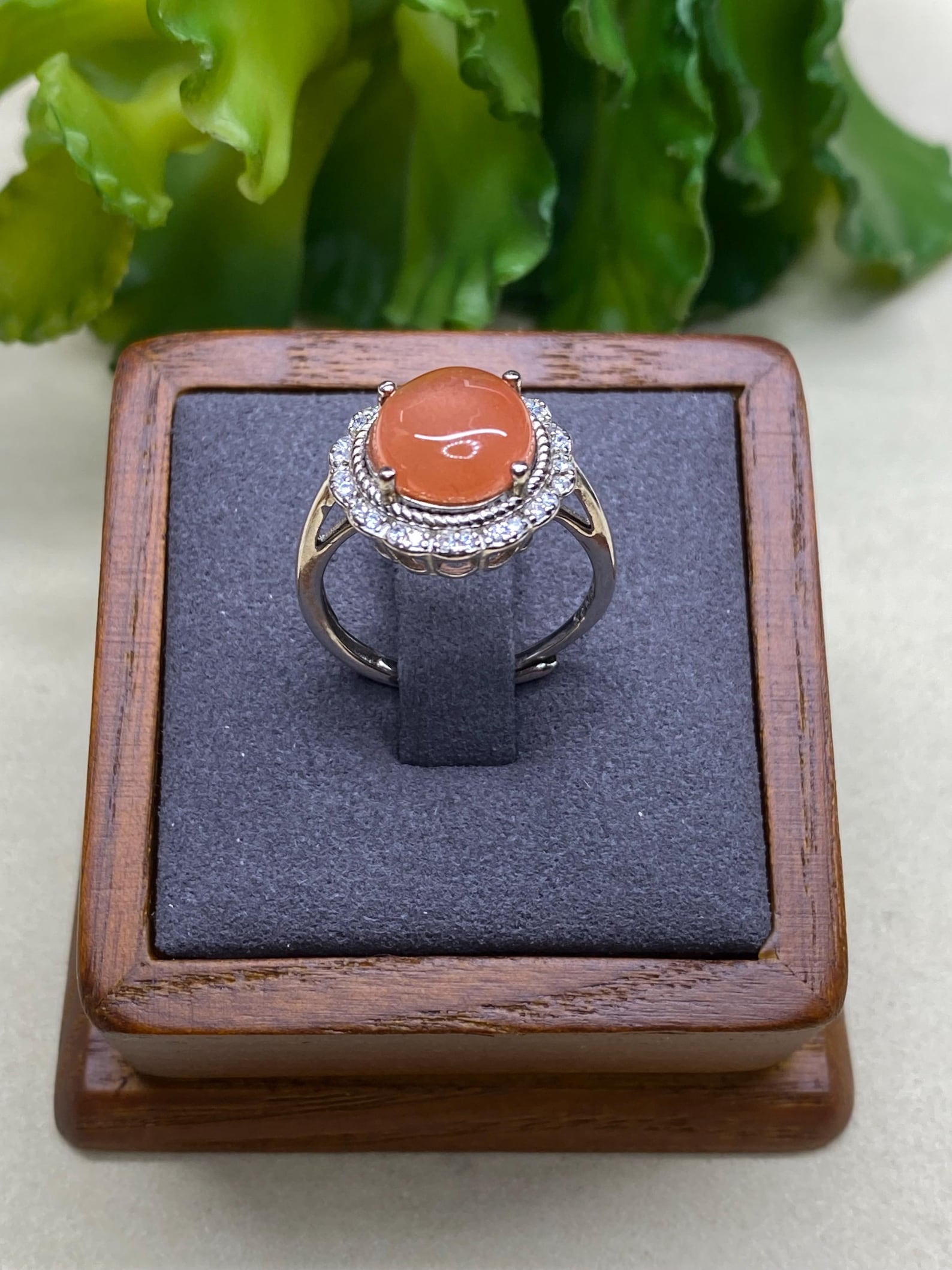 Nanhong Agate Ring Handmade, Elegant Design, Gift for Her (adjustable ...
