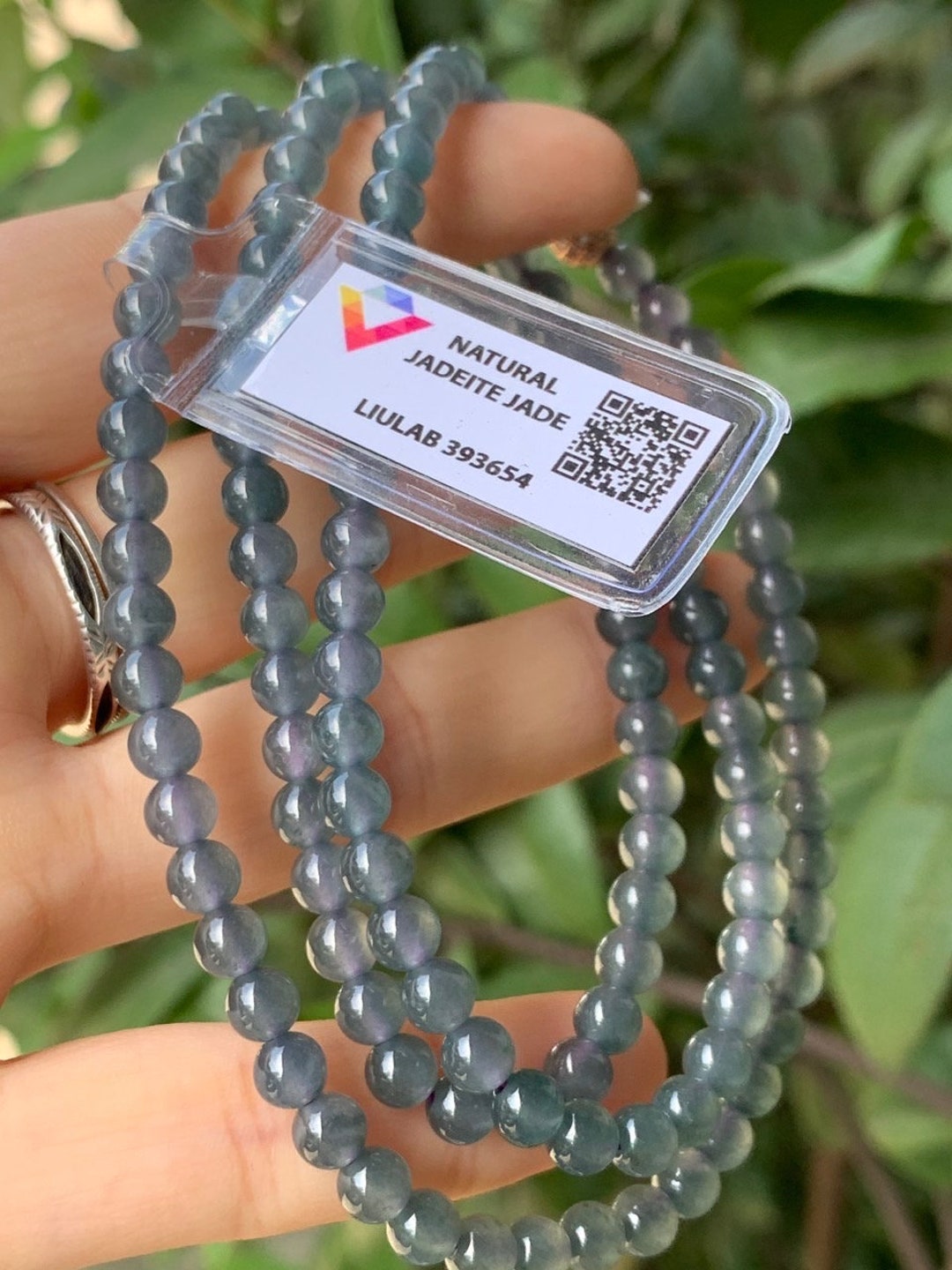 Natural Icy Grey Lavender Jadeite Jade Gemstone 5MM Bead Bracelet, Jade ...