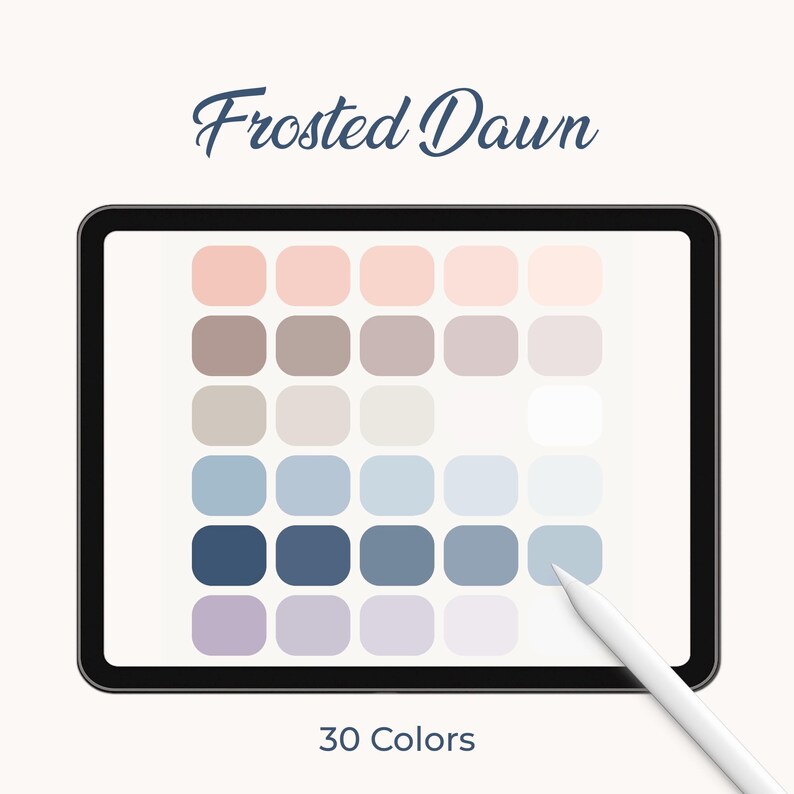 Winter Color Palettes for Procreate: 150 Frosty Shades (digital ...