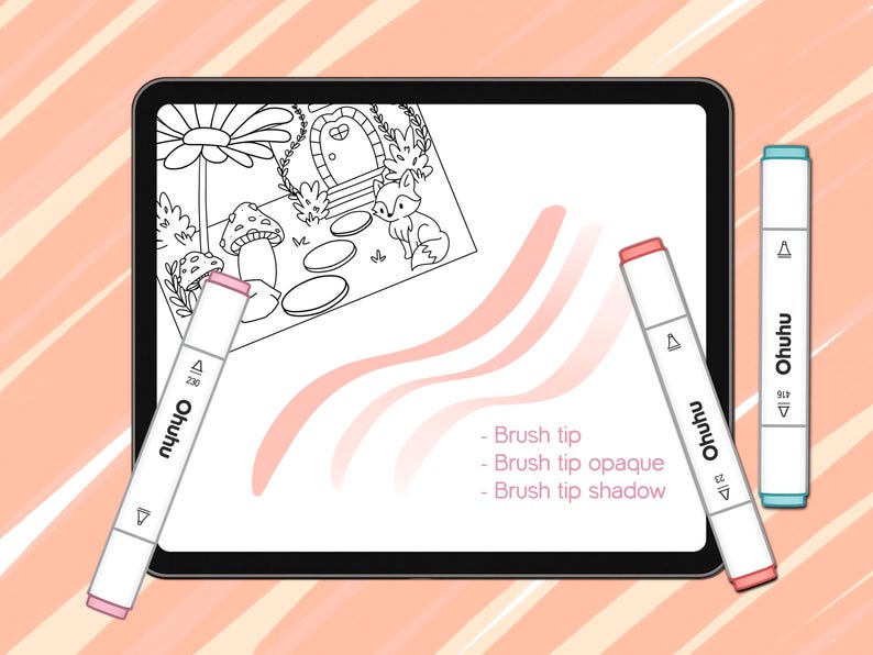 Coco Wyo Inspired Procreate Alcohol Markers – Pastel Brush Set ...