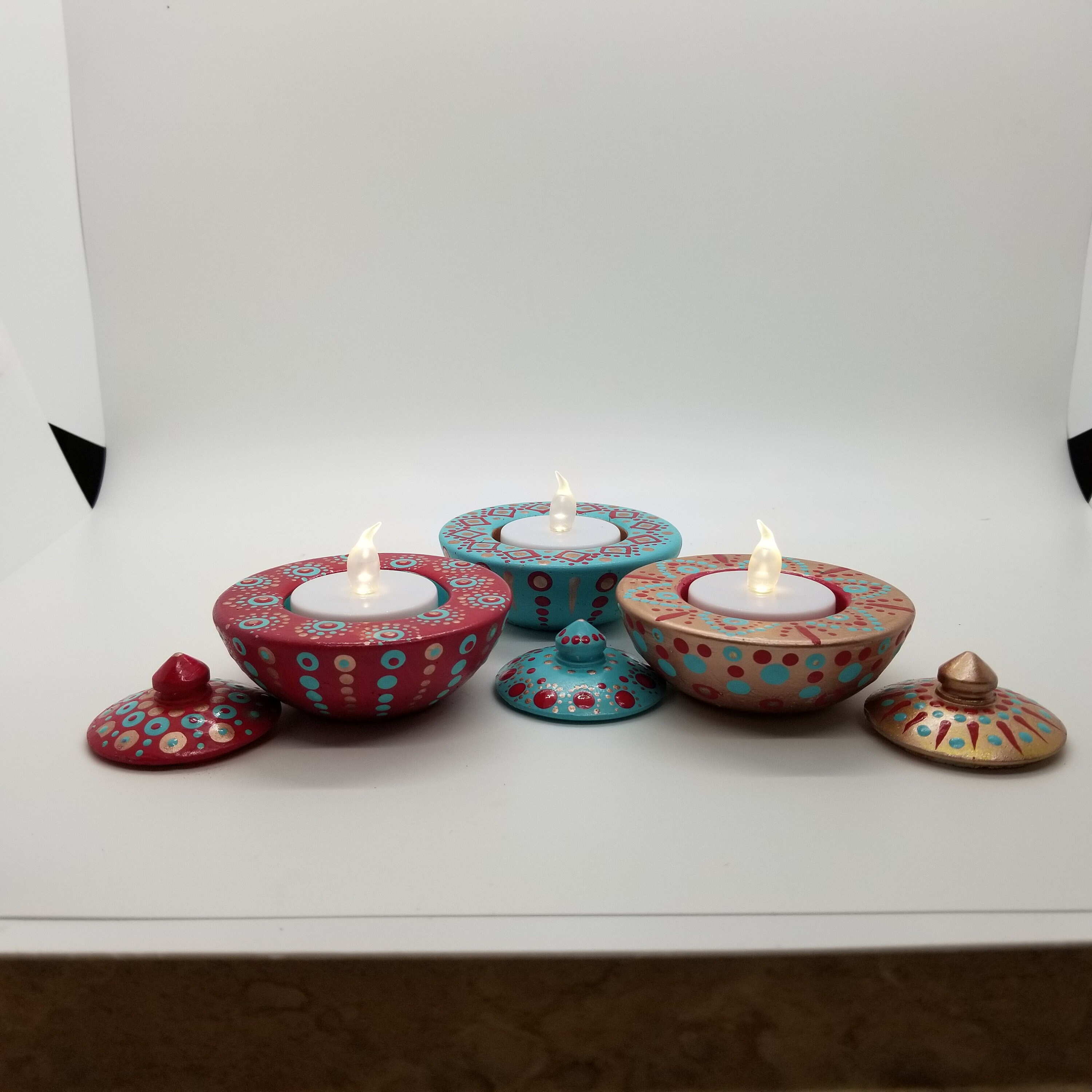 Home & Living Statues Stone ring holder or Tea Light Holder Set Home ...