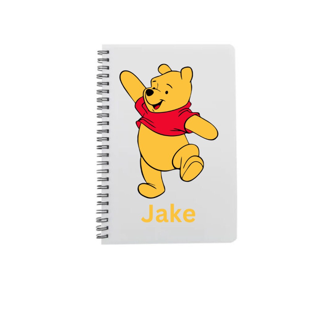 Personalised Winnie the Pooh Notepad, Custom Notebook, 10 Cute Designs ...