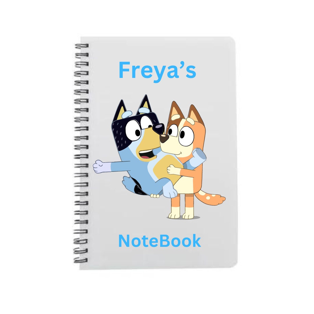 Personalised Bluey Notepad, Custom Notebook, Journal 10 Cute Designs to ...