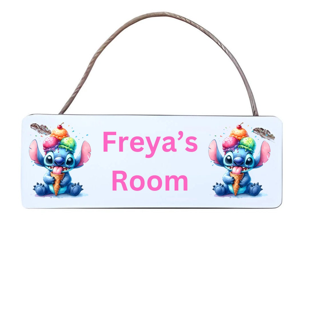Stitch Door Sign Bedroom Sign, Stitch Name Plaque 10 Cute Designs to ...