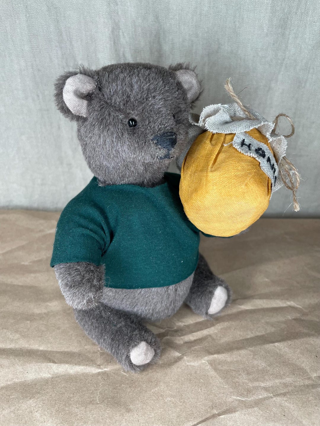 Vintage Teddy Bear “sweet-tooth” With a Barrel of Honey - Etsy