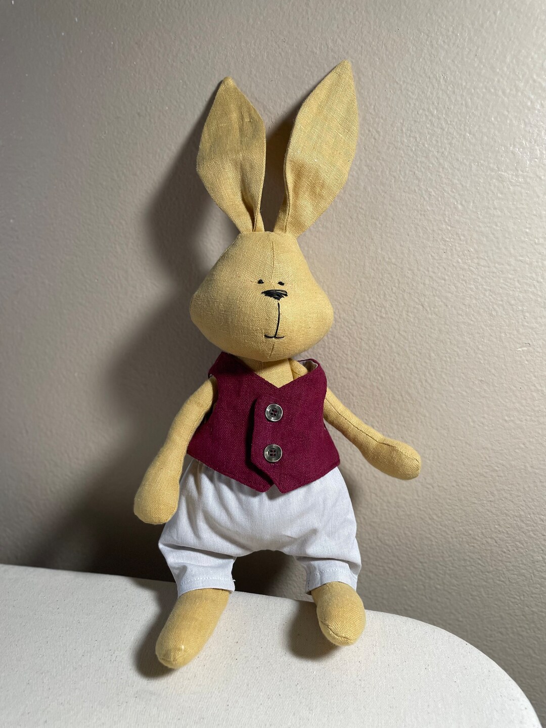 Hare Premium Linen Heirloom Stuffed Animal Toy/11 Inch - Etsy