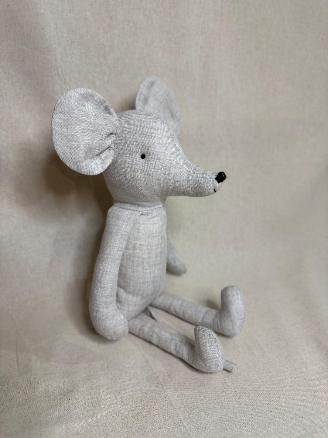 Mouse Premium Linen Heirloom Stuffed Animal Toy, Special Weighted for ...