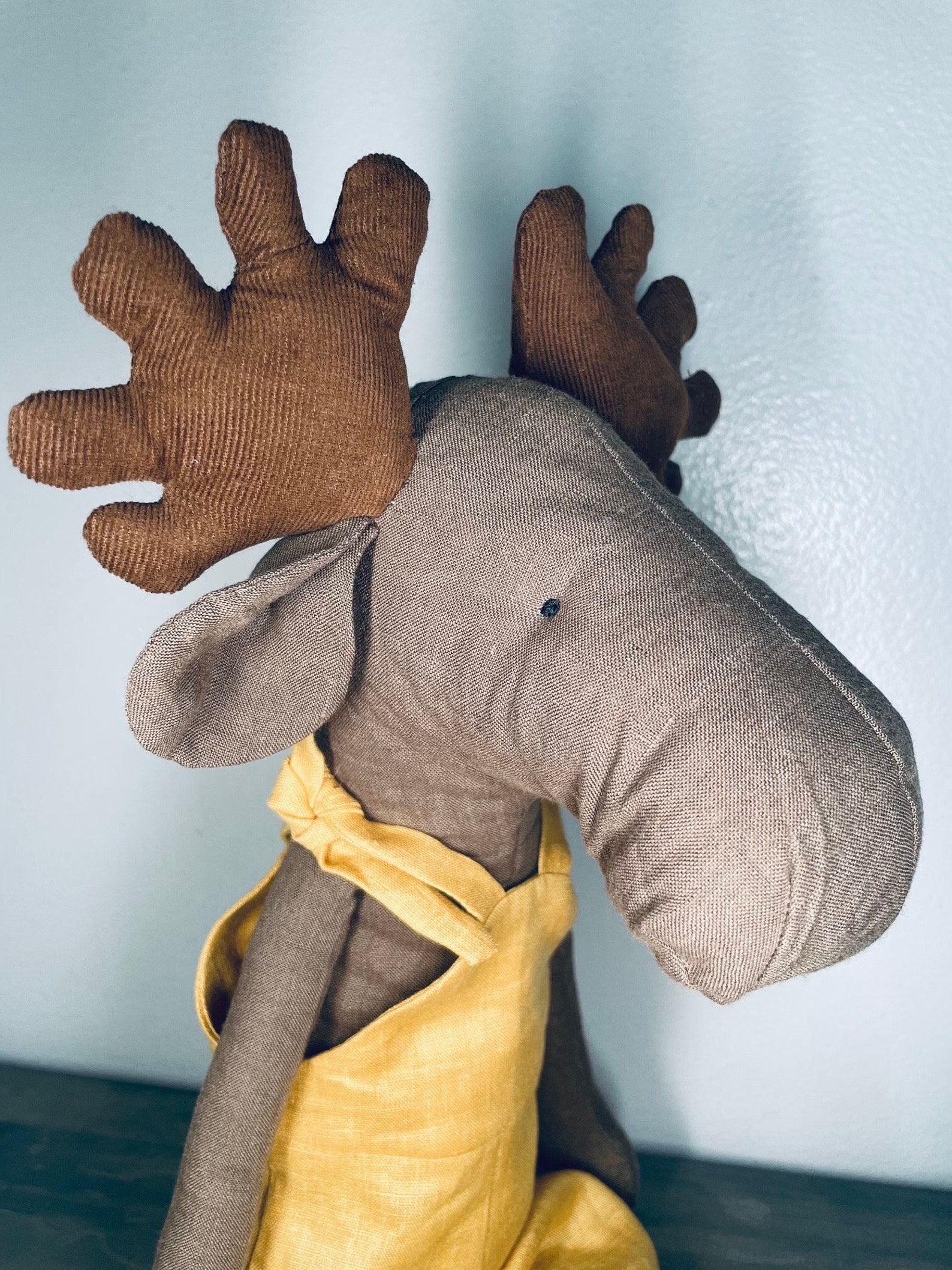Moose Premium Linen Heirloom Stuffed Animal Toy - Etsy