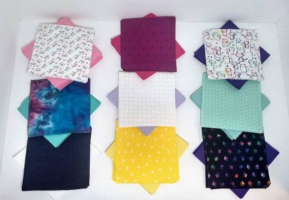 Pre-cut Rag Quilt Kit Easy Quilt Kit Cat Lover Rag Quilt - Etsy