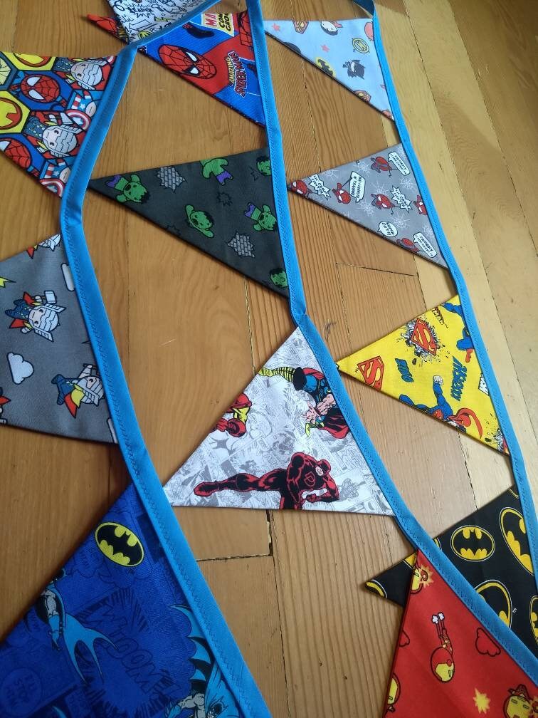 Superhero Bunting, Superhero Banner, Superhero Decor, Superhero ...