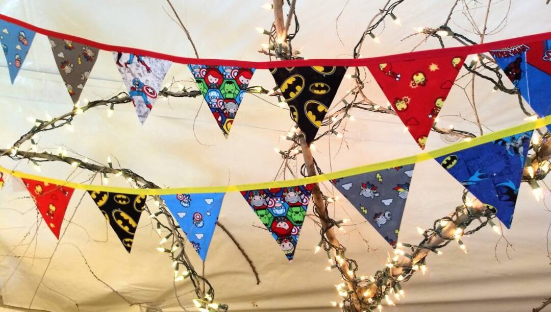 Superhero Bunting, Superhero Banner, Superhero Decor, Superhero ...