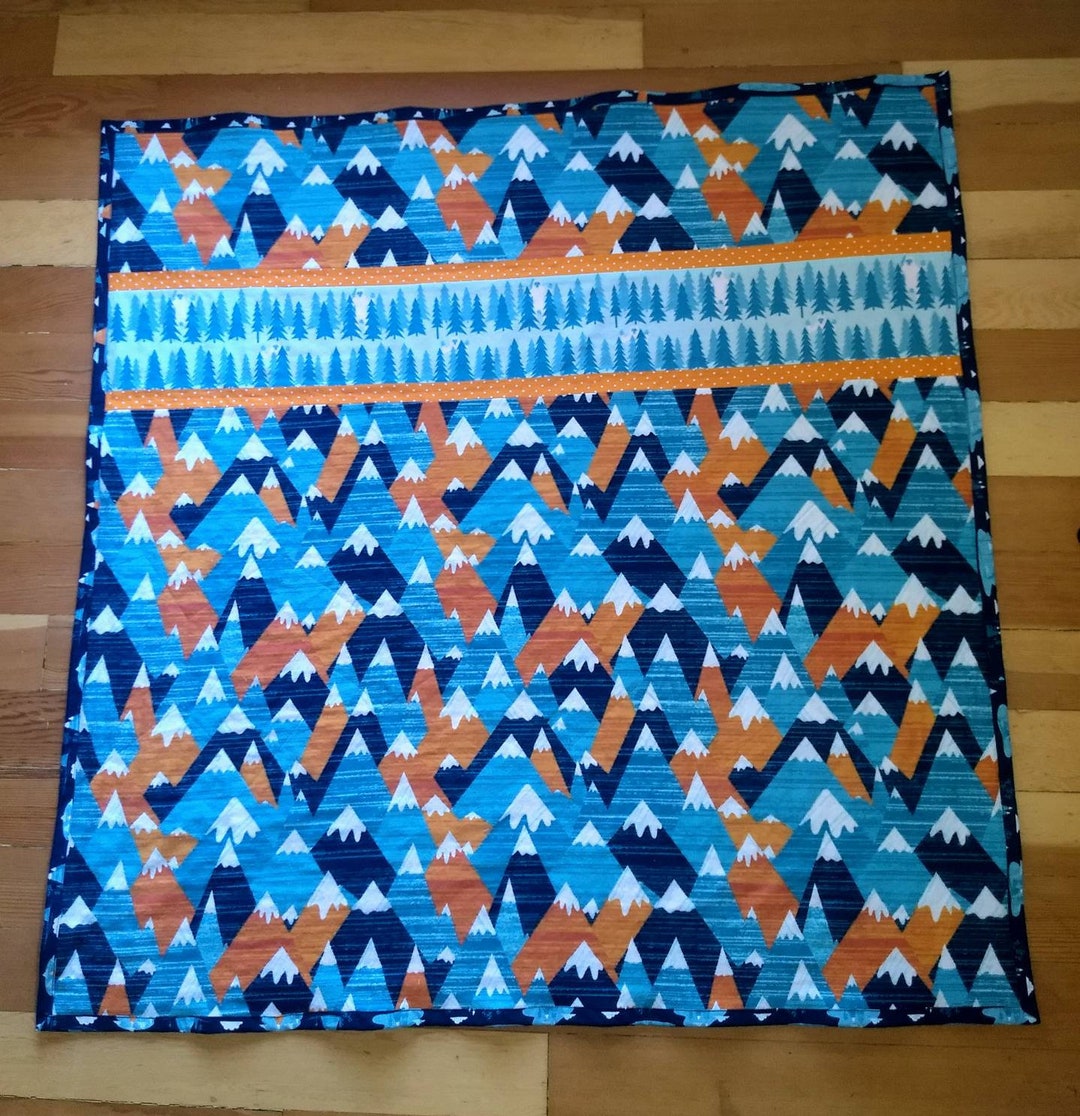 Outdoor Theme Baby Quilt, Yeti Baby Blanket, Bigfoot Baby Blanket ...