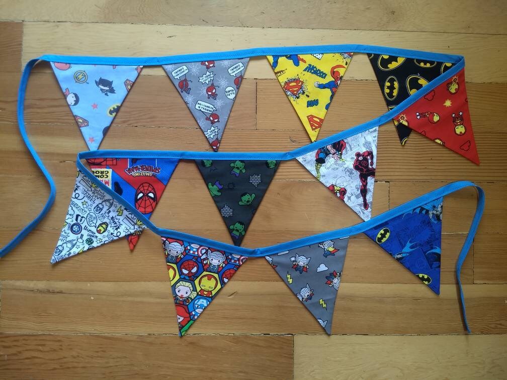 Superhero Bunting, Superhero Banner, Superhero Decor, Superhero ...