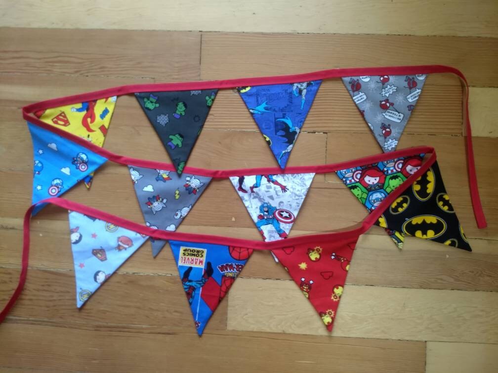 Superhero Bunting, Superhero Banner, Superhero Decor, Superhero ...
