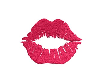 Lips Machine Embroidery Design - Etsy