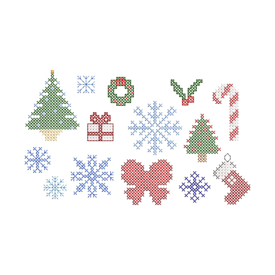 Christmas Cross-stitch Machine Embroidery File - Etsy