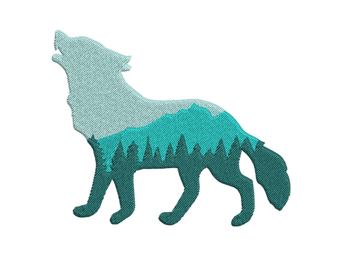 4 Sizes wolf Machine Embroidery Design - Etsy UK