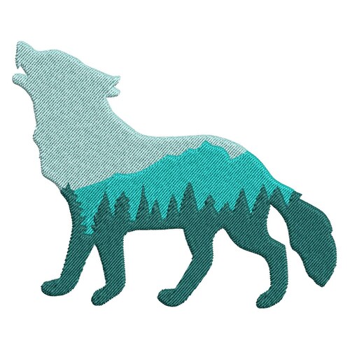 Howling Wolf Machine Embroidery Design File 5 Sizes Wild - Etsy