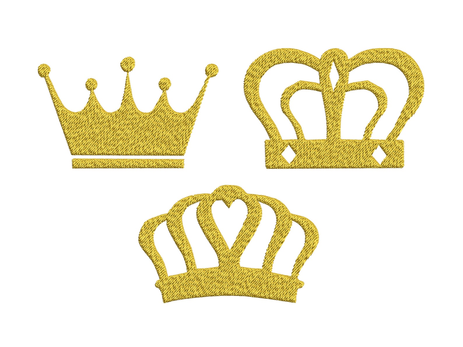 12 sizes 3 Crowns Machine Embroidery Design 3 | Etsy