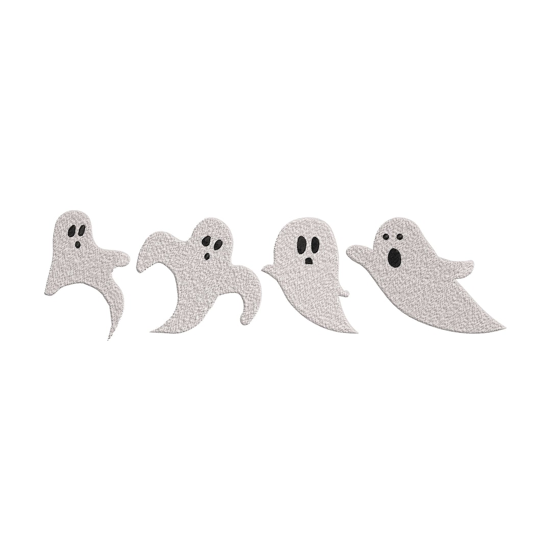 8 Sizes "ghosts" Machine Embroidery Design 4 Individual Files - Etsy