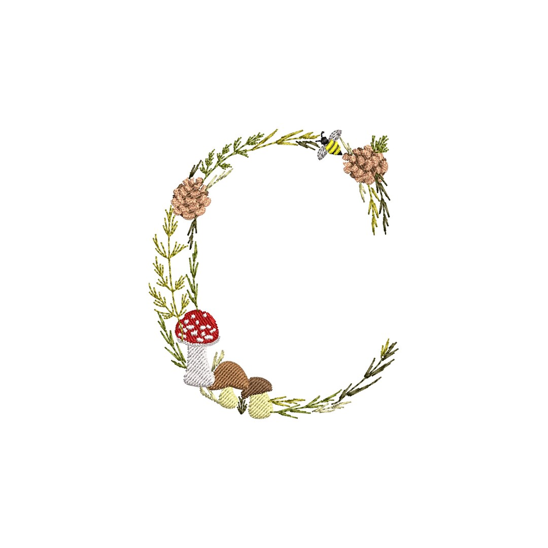 Letter C Machine Embroidery Design - Etsy