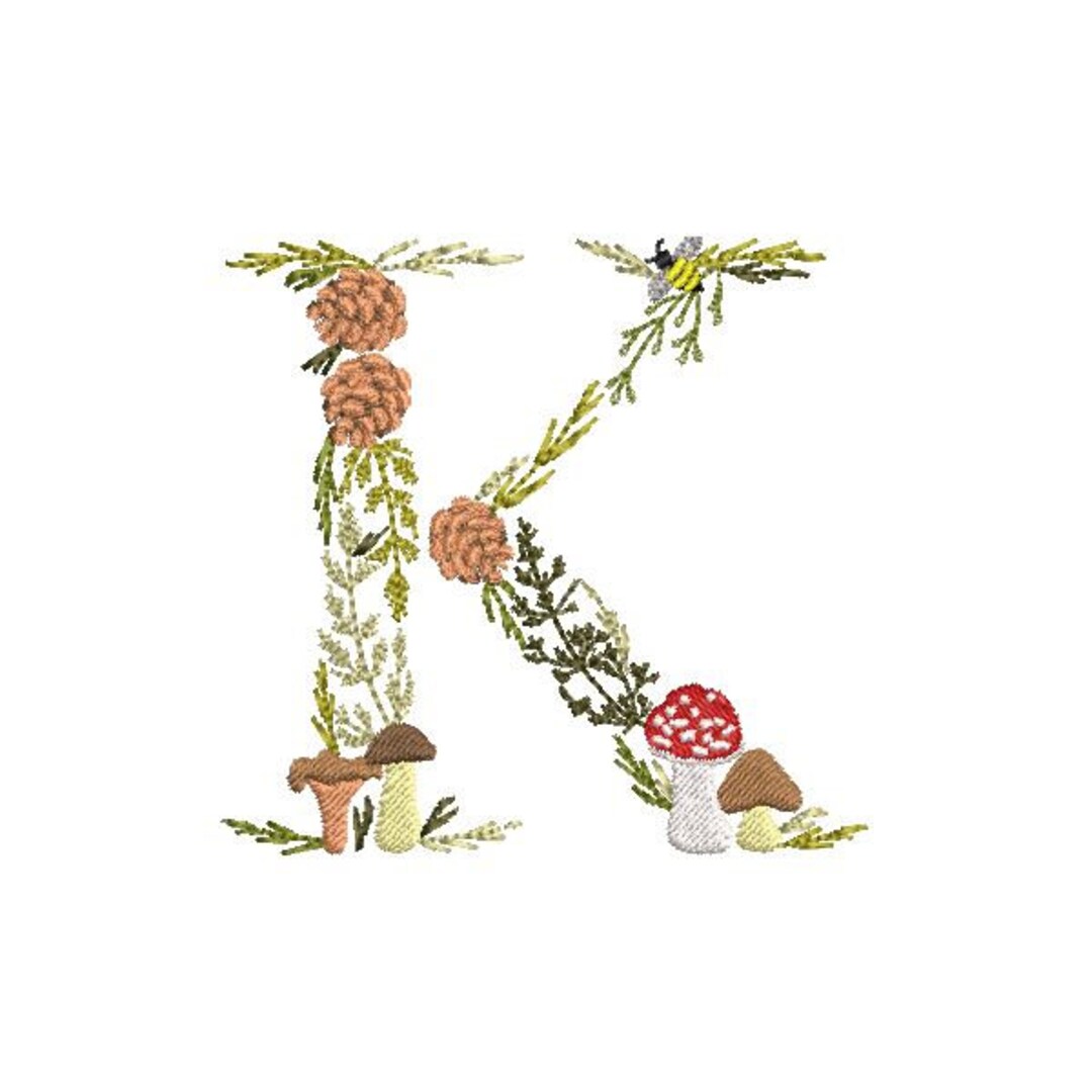 Letter K Machine Embroidery Design - Etsy