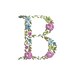 2 Sizes "floral Letter B" Floral Font Machine Embroidery Design - Etsy