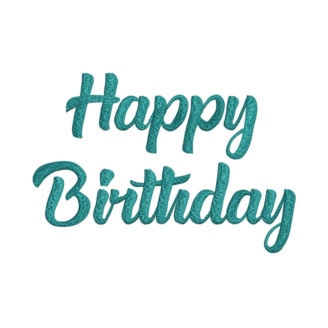 14 Sizes "happy Birthday" Machine Embroidery Design - Etsy