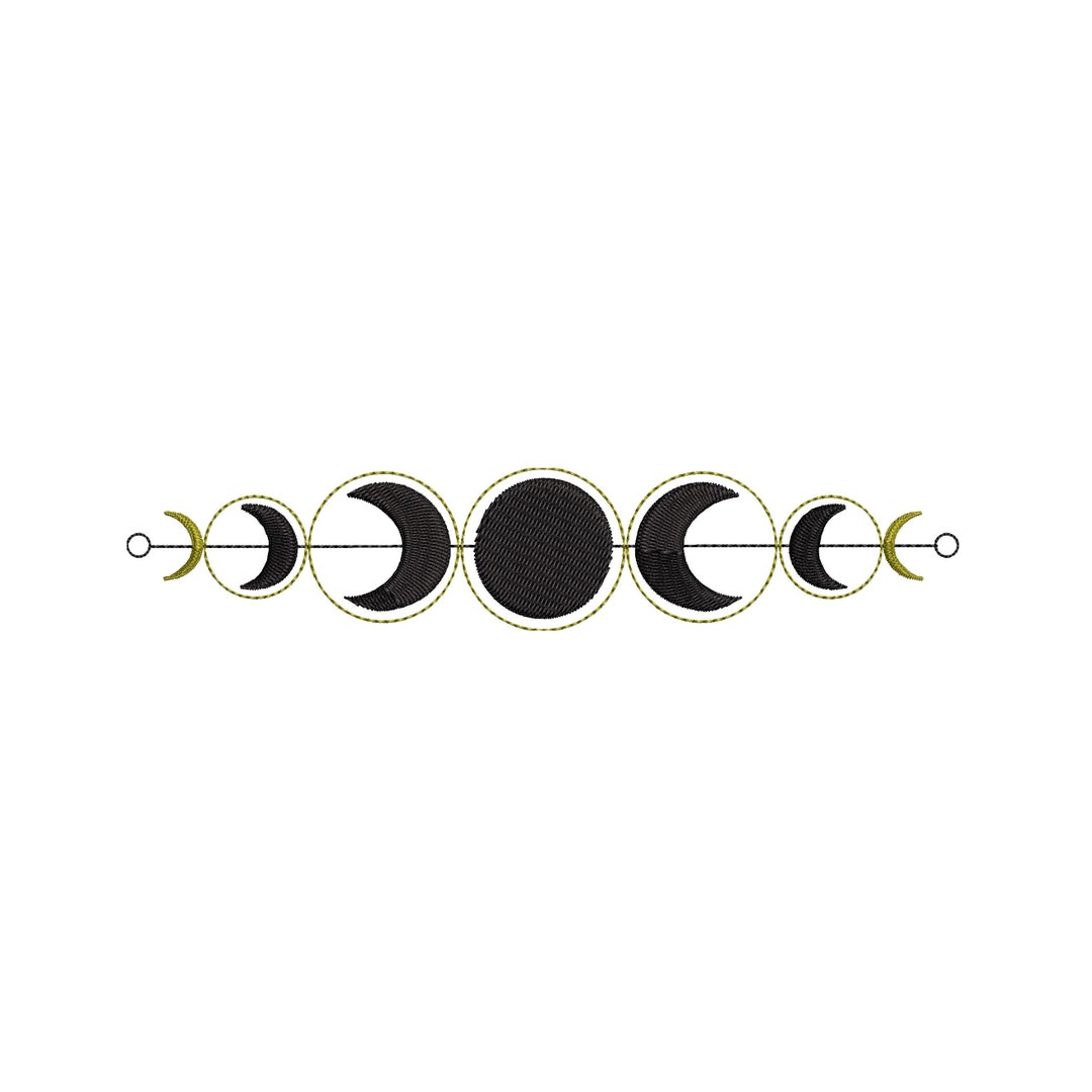 7 Sizes "moon" Machine Embroidery Design - Etsy