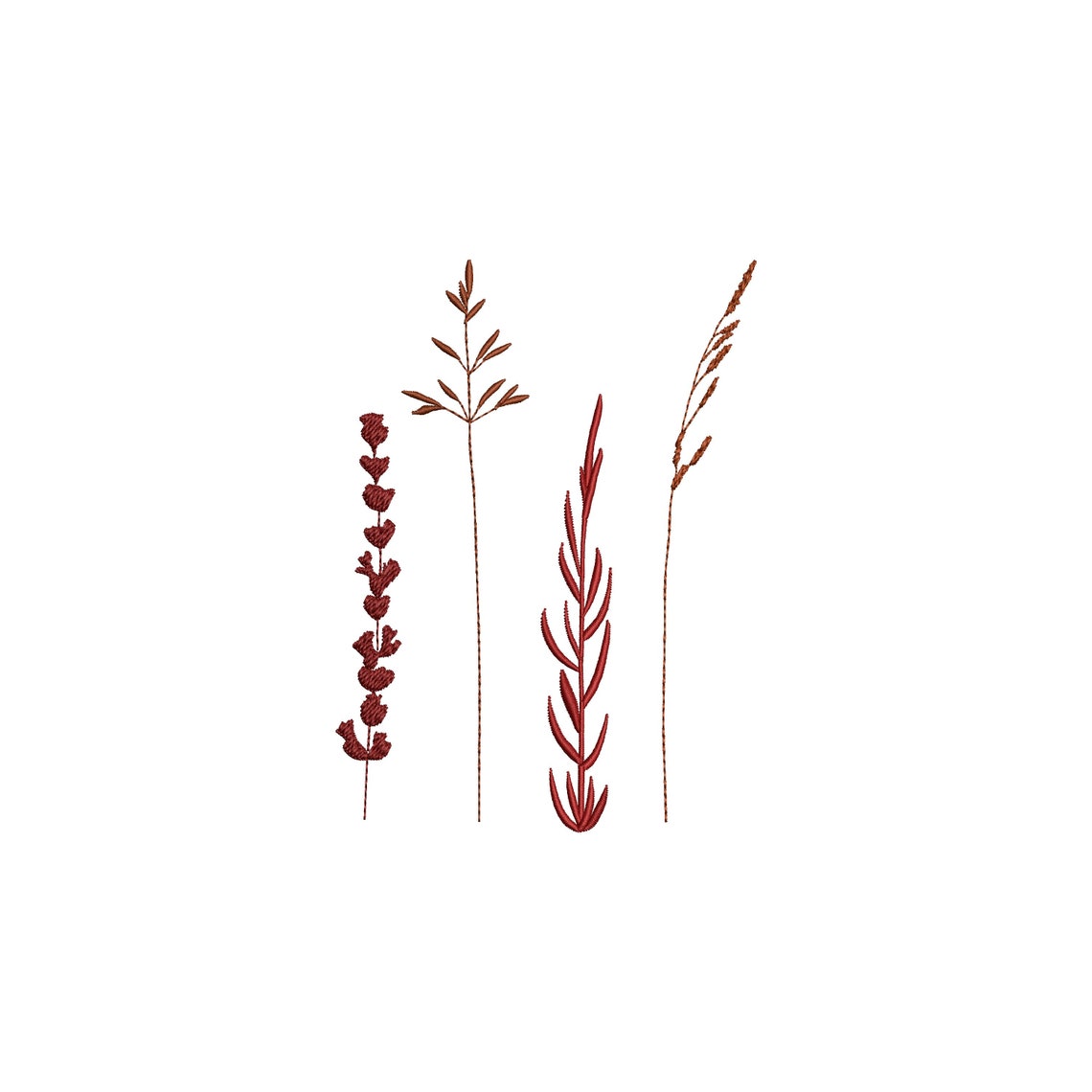 10 Sizes autumn Grass Machine Embroidery Design - Etsy