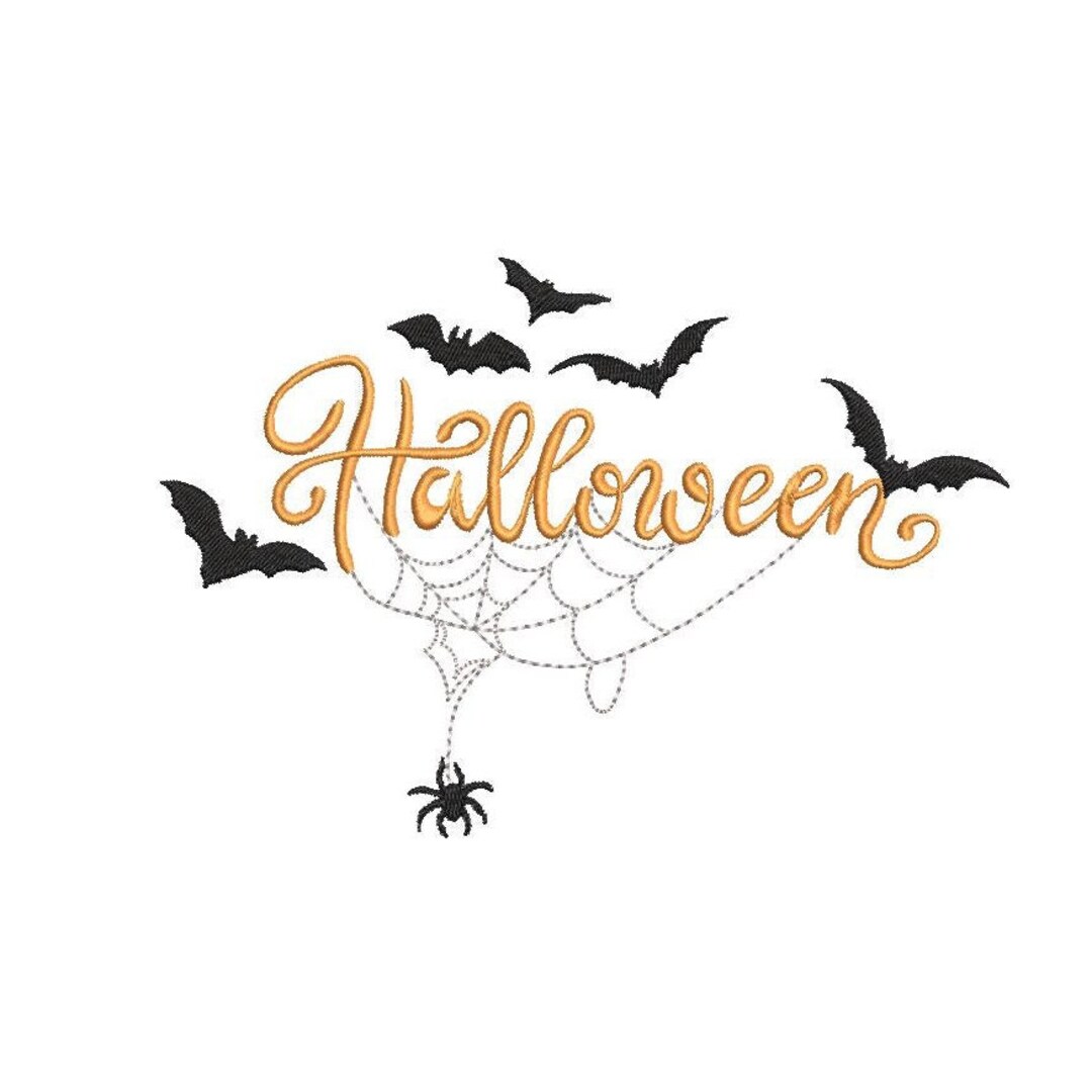 5 Sizes "halloween" Machine Embroidery Design - Etsy