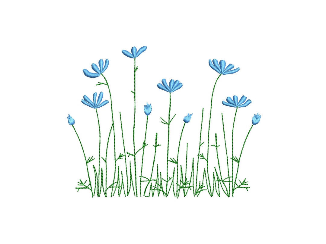 8 Sizes meadow Grass Machine Embroidery Design - Etsy