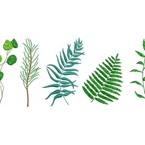 5 Sizes botanical Designs Machine Embroidery - Etsy