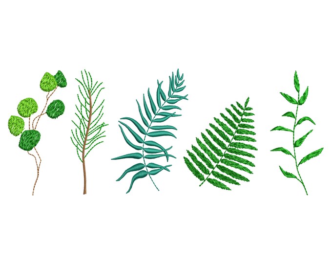 5 Sizes botanical Designs Machine Embroidery - Etsy