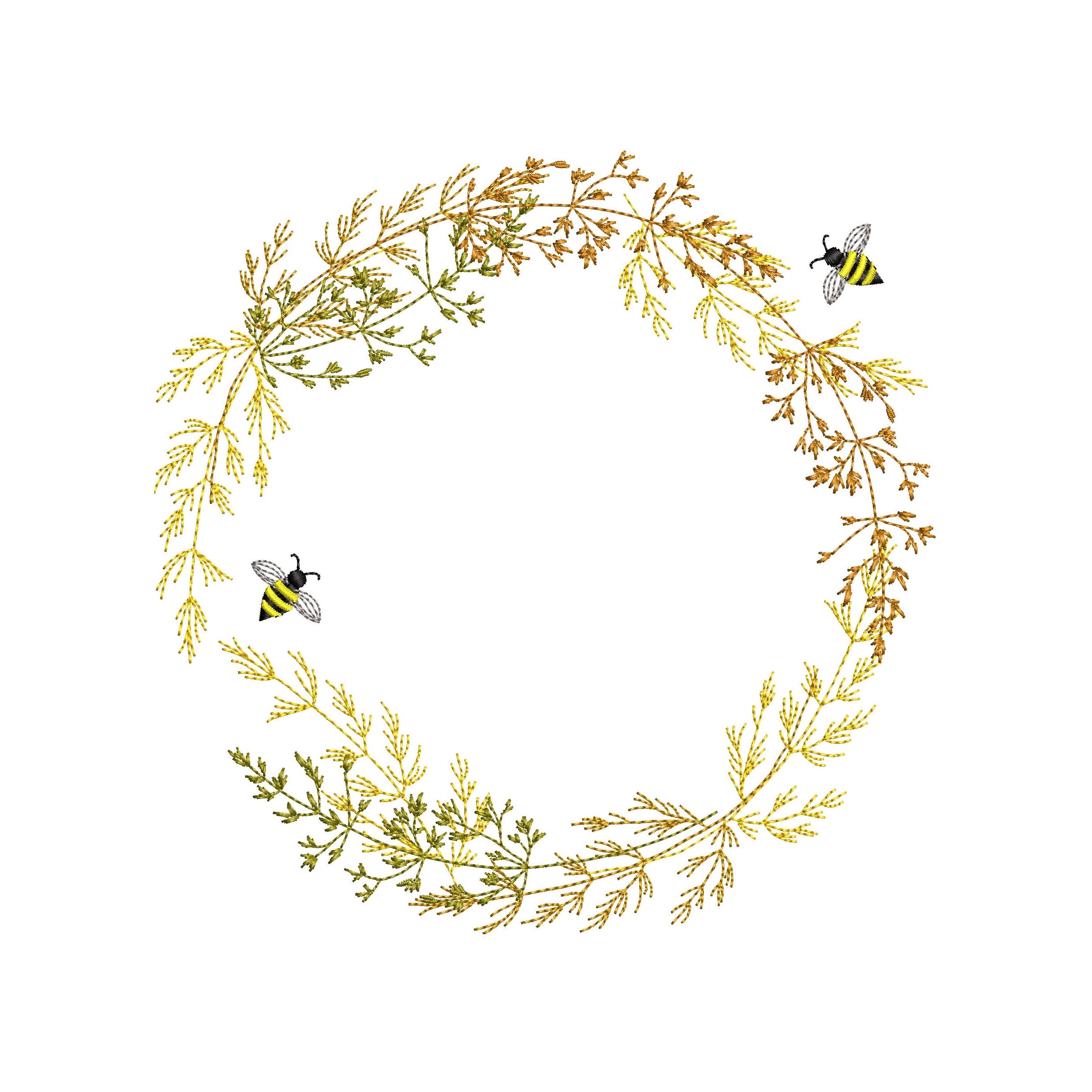 4 Sizes spring Wreath Machine Embroidery Design - Etsy