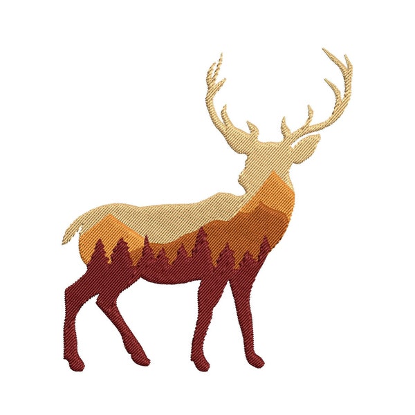 Deer Embroidery - Etsy